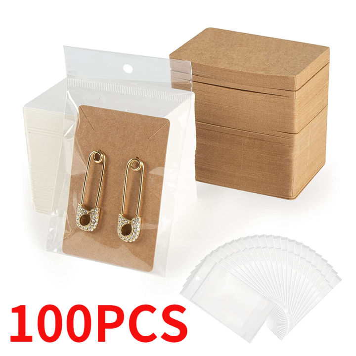 100pcs/Lot Earrings Necklaces Display Card Cardboard Jewelry Earring ...