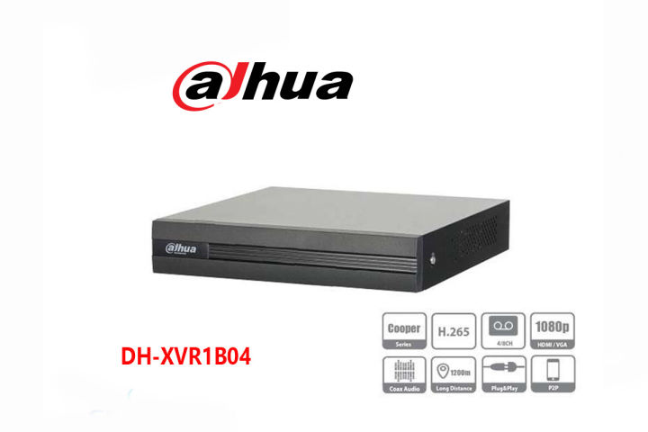 Al DAHUA (4) Channel DVR Model: (DH-XVR1B04) Cooper XV Series 1U Remote ...