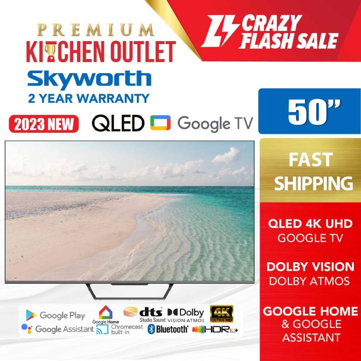 【OWN TRUCK DELIVERY】Skyworth QLED 4K UHD Google TV SUE8000 Series ...