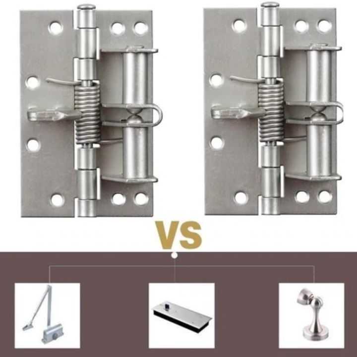 Spring Hinge for Automatic Self Closing Doors with 8 Screws ...
