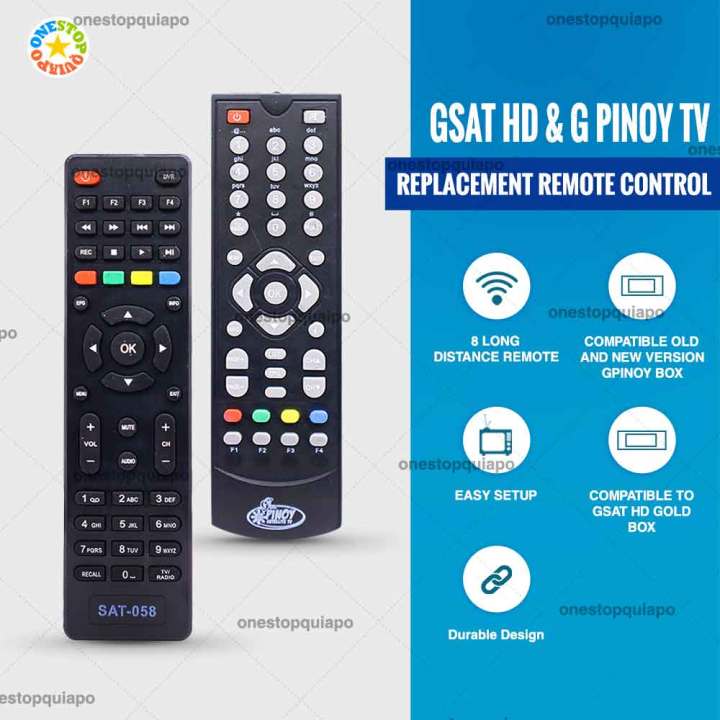 OSQ GSAT HD and Gsat Pinoy Gpinoy TV Box Replacement Remote Control ...