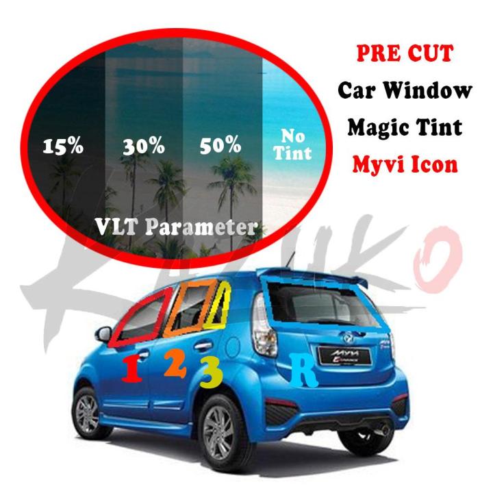 For Myvi Icon Magic Tinted Magic Tint Kereta Ikut Bentuk Cermin Car ...