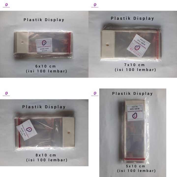 Plastik Display / Plastik Perlize / Plastik Opp Gantung isi 100 LEMBAR ...