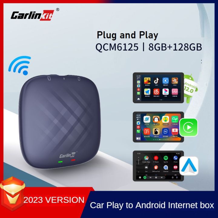 CARLINKIT TBOX MINI Modul Android 12 AI Box Head Unit Mobil 8GB 128GB ...