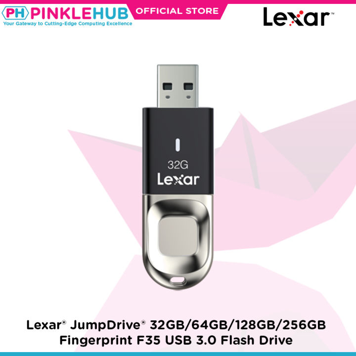 PinkleHub | Lexar® JumpDrive® Fingerprint F35 USB 3.0 Flash Drive ...