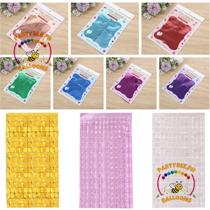 New! Square Fringe 2M Foil Curtain Backdrop partyneeds birthday decor ...