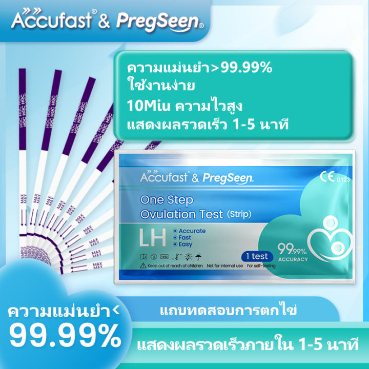ACCUFAST 10แถบ แผ่นตรวจไข่ตก LH เพิ่มอัตราการตั้งครรภ์ ที่ตรวจไข่ตก ...