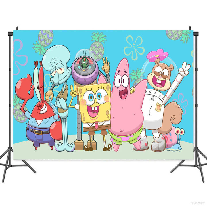 L67 SpongeBob SquarePants Theme Cartoon Photography Background Cloth ...