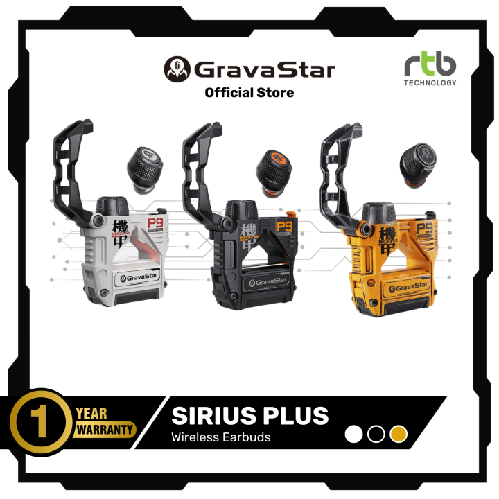 GravaStar Sirius Plus หูฟังไร้สาย ANC Earbuds หูฟังตัดเสียงรบกวน ...