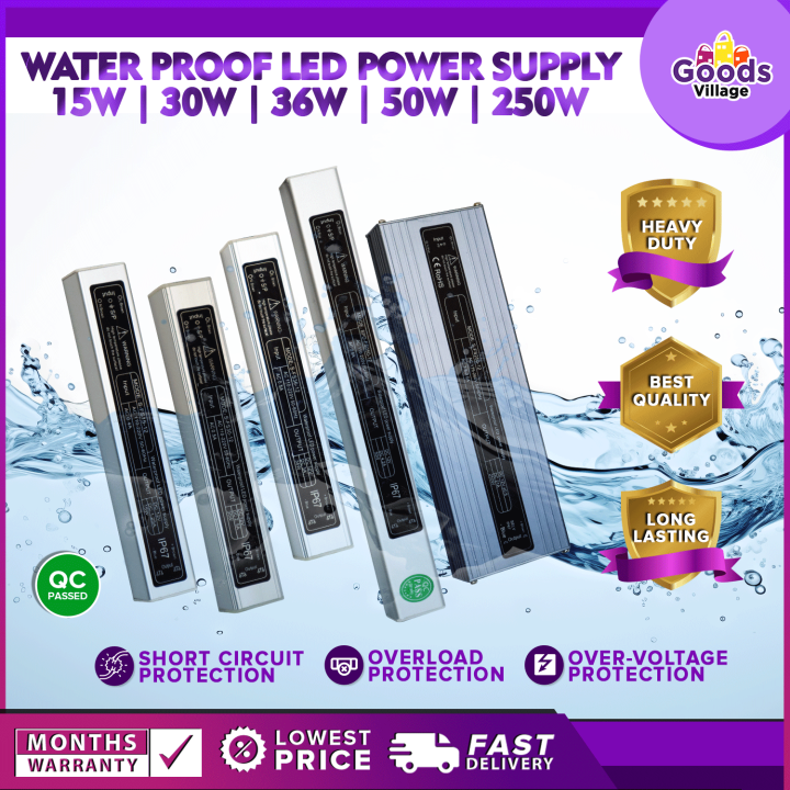 LED Waterproof Switching Power Supply, IP67 Outdoor Engineering Power Supply | 15w | 30w | 36w ...