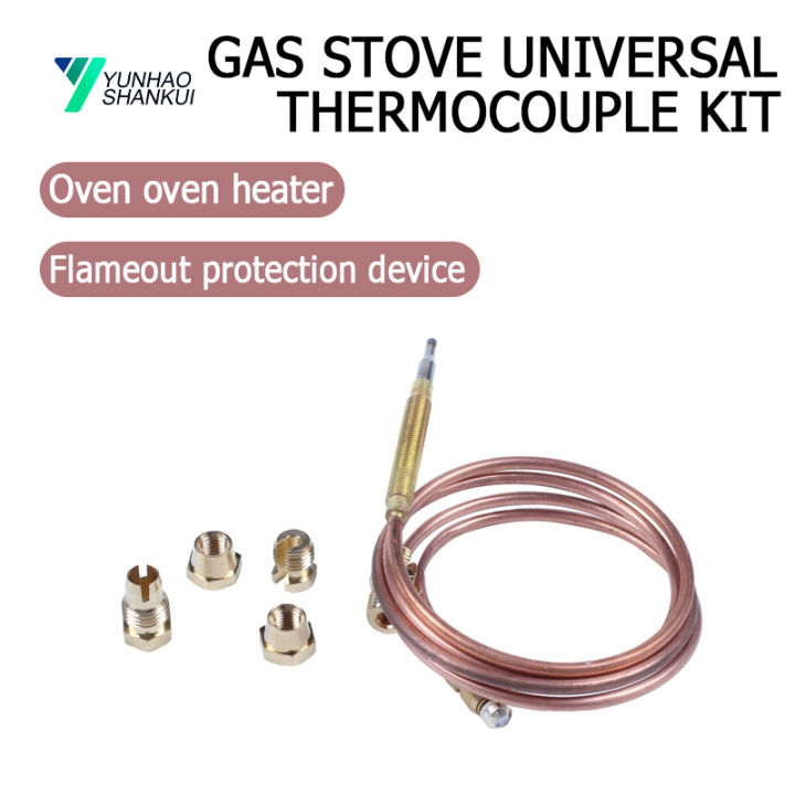 900Mm Gas Stove Universal Thermocouple Kit M6X0.75 With Spilt Nuts ...