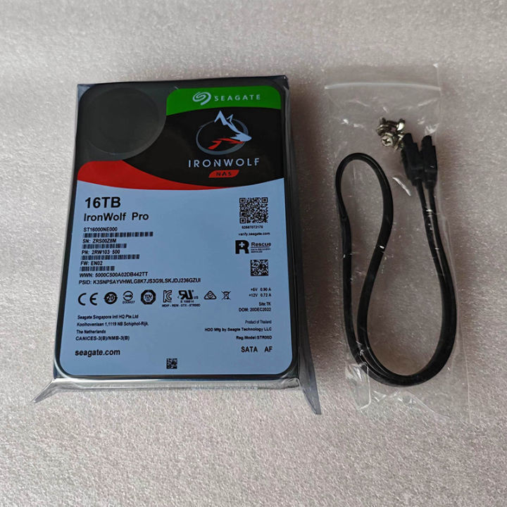 Seagate IronWolf Pro 16TB NAS Hard Drive 7200 RPM 256MB Cache CMR SATA 6.0Gb/s 3.5" Internal HDD ...