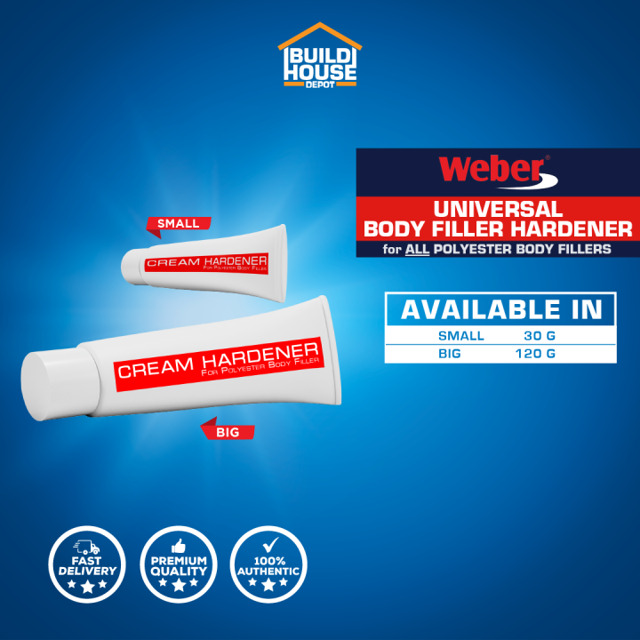 WEBER Universal Body Filler Hardener - For All Polyester Body Fillers - 30g | 120g | Lazada PH