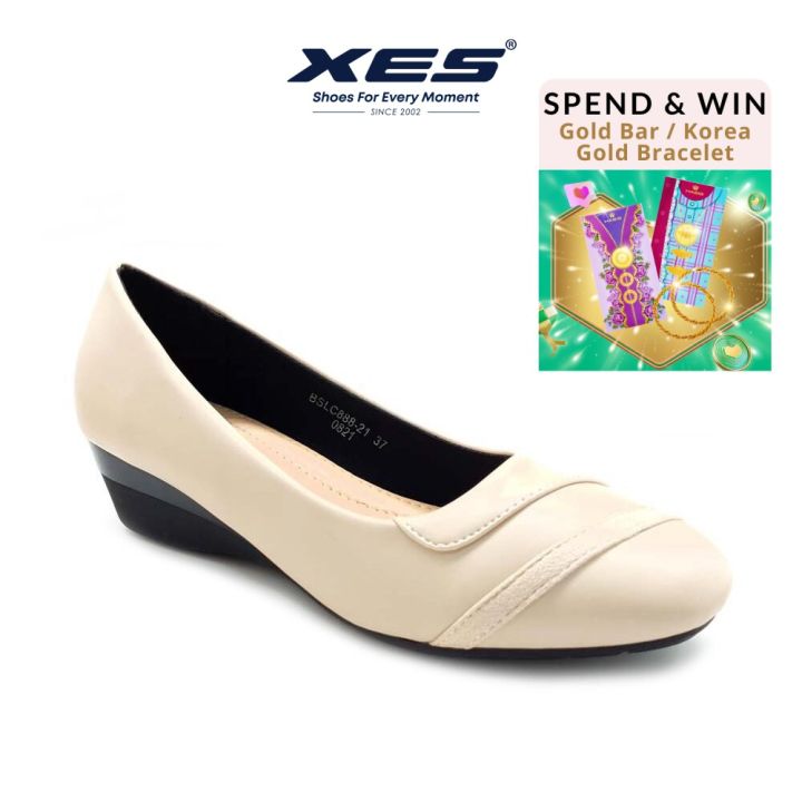 XES Ladies BSLC888-21 Classic Wedges (Black, Apricot) | Lazada