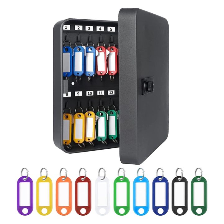 (AZEU) 28-Key Steel Key Cabinet Combination Lock Cabinet with Kock Wall ...