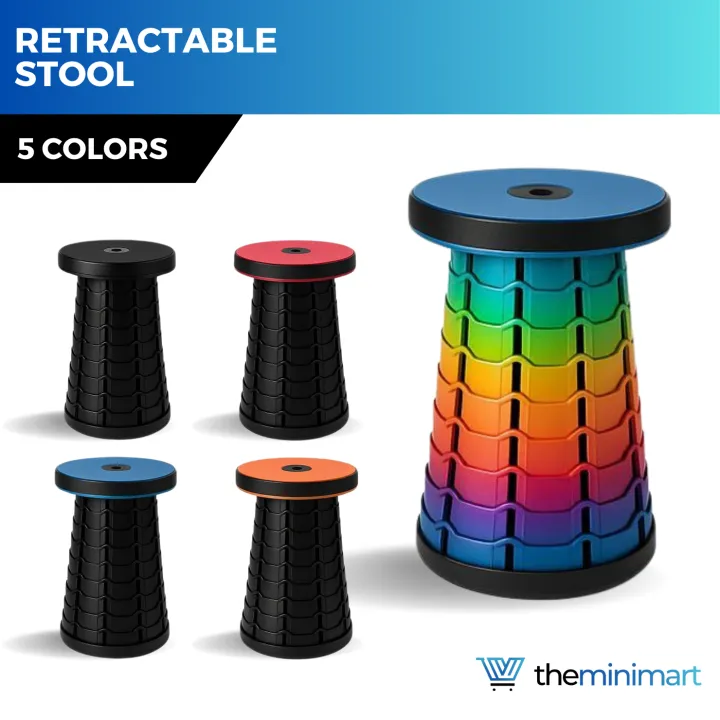 Portable Collapsible Stool [ Telescopic Folding Retractable Strong ...