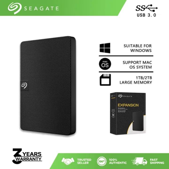 Seagate Expansion Portable Drive 1TB 2TB External Hard Drive For Mac ...