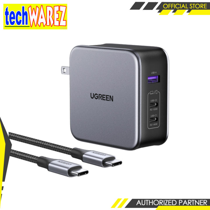 Ugreen Nexode CD289/90548 140W USB Gan 3-Port Wall Charger | Lazada PH