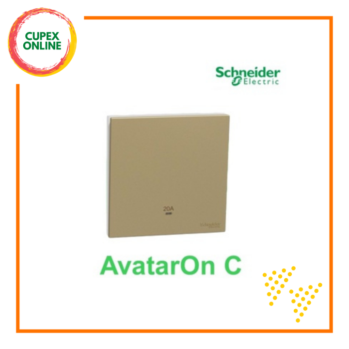 Schneider Electric AvatarOn C 20A 250V 1 Gang 2 Way Double Pole Switch ...