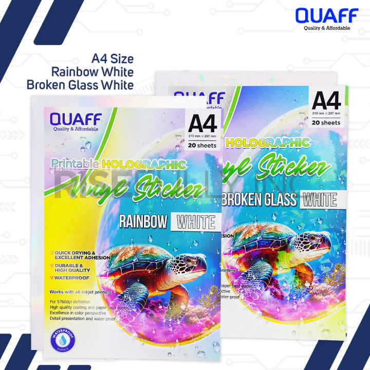 Risefully A4 Size QUAFF Printable Hologram Vinyl Inkjet Sticker ...