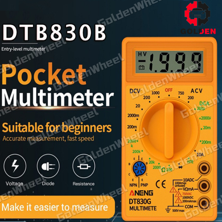Multimeter DT830B / DT-830B Model Avometer Multitester Digital Display ...