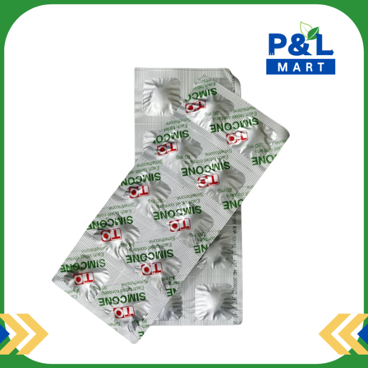 Simcone 80mg [ Simethicone ] 10 tablets exp:06/2025 | Lazada