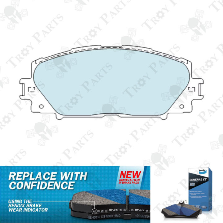Bendix Front General CT Disc Brake Pad Perodua Alza 2014 Toyota Lexus ...