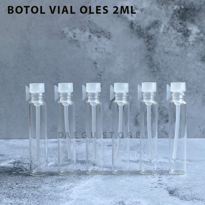 Vial 2ml Botol Kaca Tester Sample Parfum Bening Model Stick Botol Lidi ...