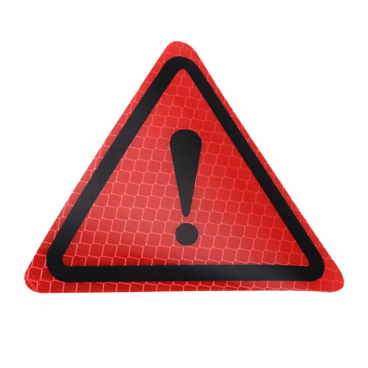 Triangle Exclamation Mark Reflective Warning Sign Car Sticker Night ...