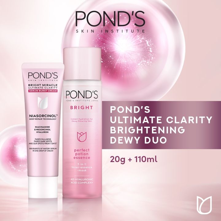 POND'S Ultimate Clarity Brightening Dewy Duo (Perfect Potion Essence ...