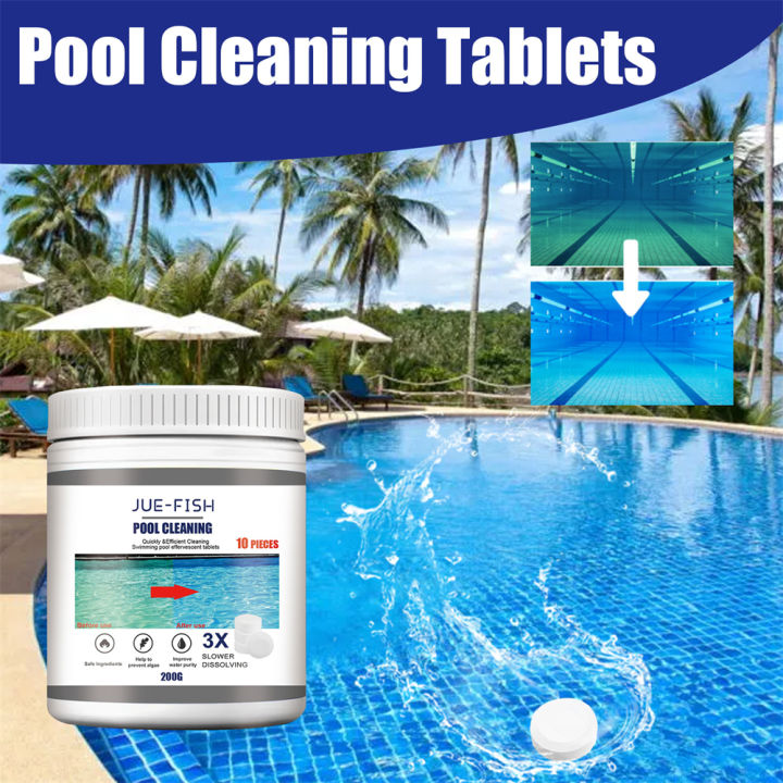 Yupt 🤗【Jue-Fish】 Pool Effervescent Tablets Improve Pool Water Quality ...