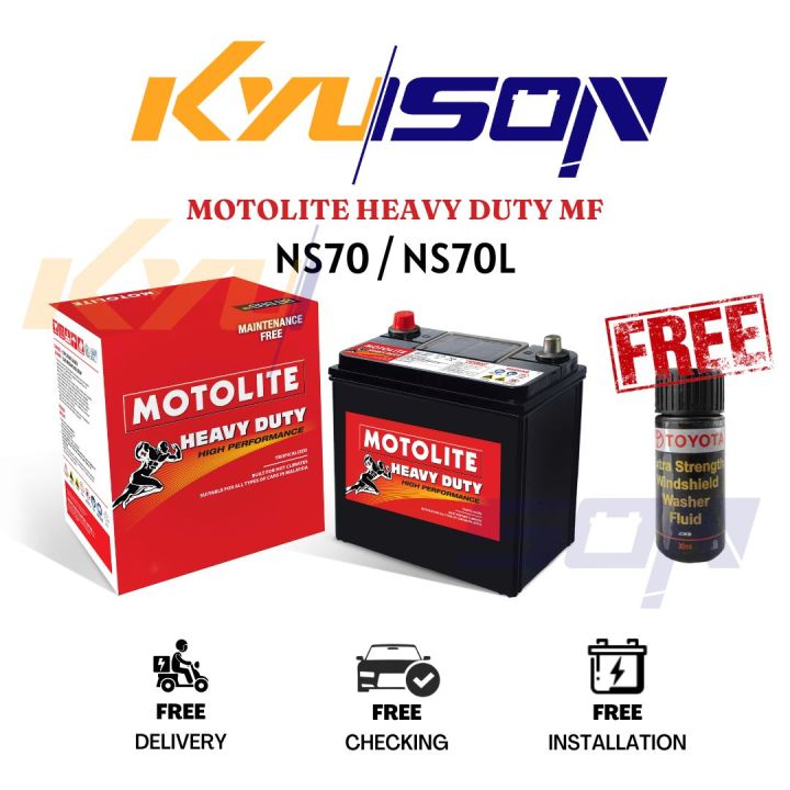 NS70 / NS70L Motolite Heavy Duty MF Car Battery Bateri Kereta *with ...