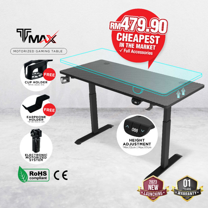 TMAX I-shape L140/160 cm Standing Desk Smart Lifting Motorized Height ...