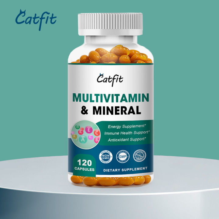 Catfit Multivitamin & Minerals Capsules Vitamin A 1200mcg Supplement ...
