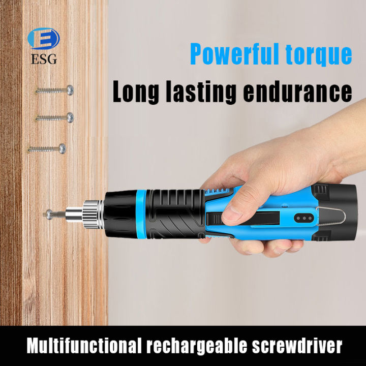 Mini Cordless Electric Screwdriver, Rechargeable 12 Volt Powered ...