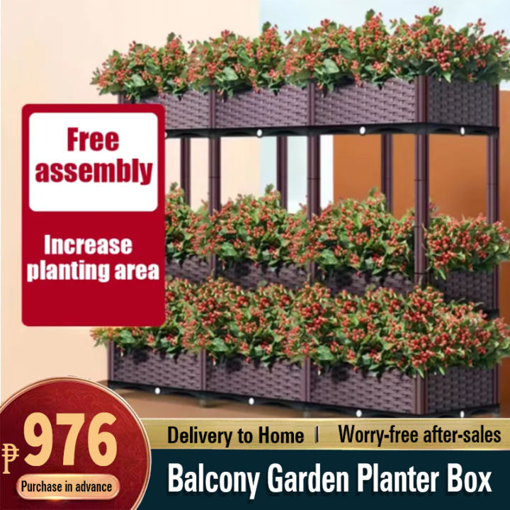 Planting box high quality free combination flower box artificial rattan ...