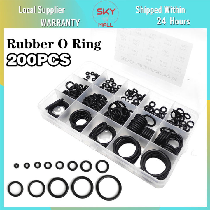 200pcs/box Rubber O Ring Set Nitrile O-Ring Watertightness O Sealing ...