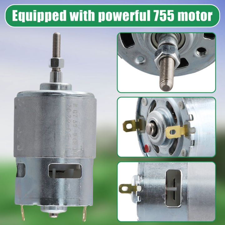 755 DC Motor for Weed Trimmer 21V Grass Cutter Motor with Long Shaft ...