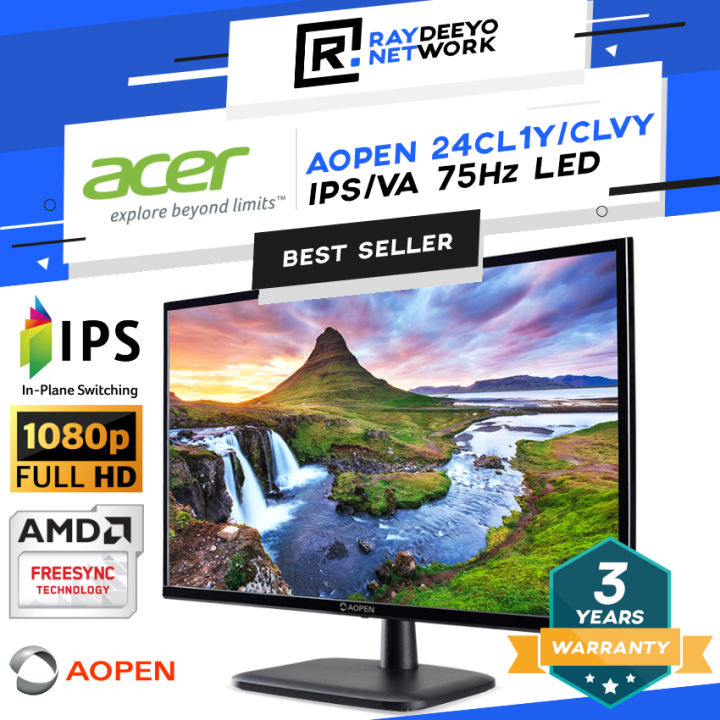ACER AOPEN (24CL1Y / 24CV1Y) 23.8" 75Hz FHD LED Monitor [VGA/HDMI/Slim ...