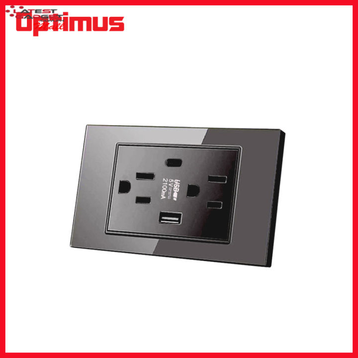 Latestgadget PH Optimus Wall Outlet With 3 Pin Power Outlet USB And ...
