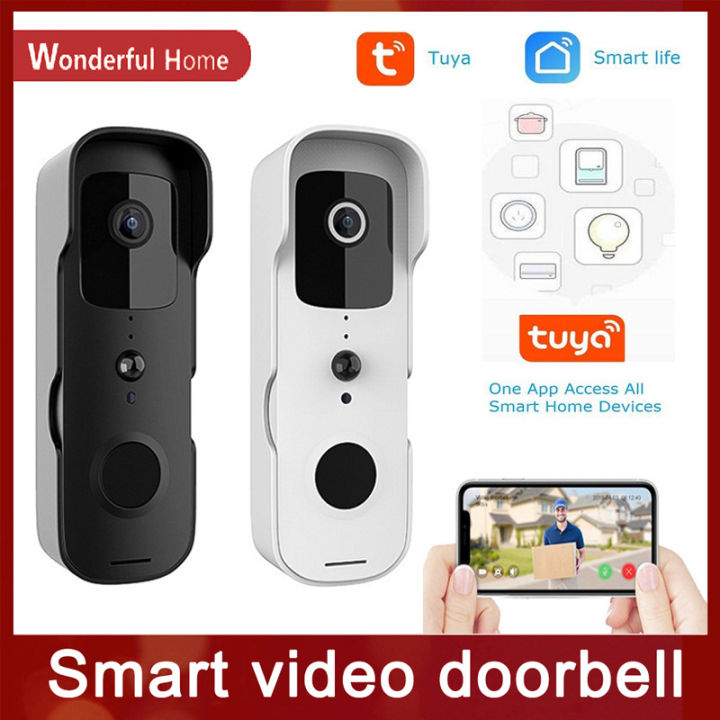 Tuya 1080P Smart WiFi VIDEO DOORBELL Camera Visual Intercom IR Night ...