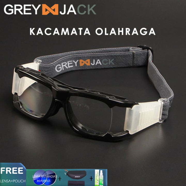 Grey Jack Frame Kacamata Olahraga Sport Sepak bola/Tenis/Basket/Futsal ...