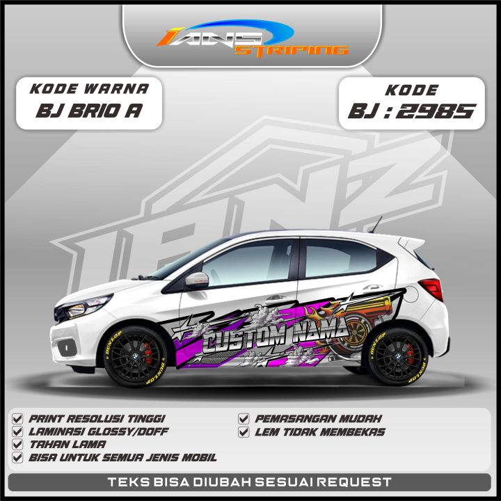 BJ 2985-DECAL SEMUA JENIS MOBIL BISA PAKAI DESAIN-STIKER DECAL SISI ...