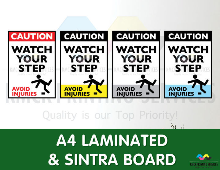 Caution Watch Your Step Avoid Injuries Signage | Lazada PH