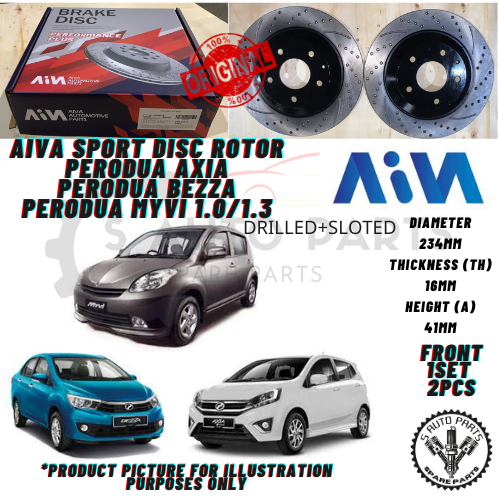 PERODUA AXIA / PERODUA BEZZA / PERODUA MYVI 1.0/1.3 (FRONT) 100% AIVA ...