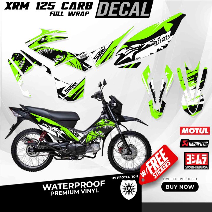 HONDA XRM 125 Decal. WATERPROOF MOTRCYCLE STICKER FOR TRINITY, MOTARD ...