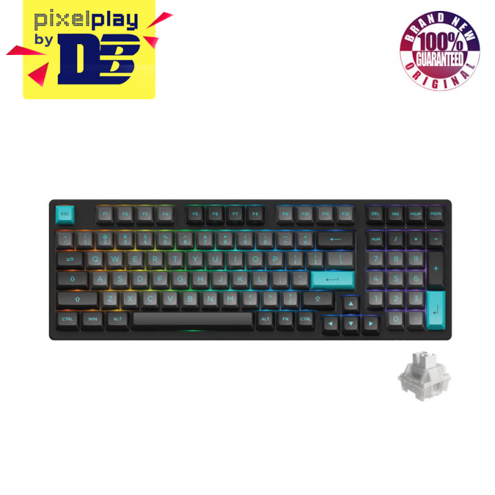 AKKO Black & Cyan 3098B Multi-Modes RGB Mechanical Keyboard (AKKO CS ...