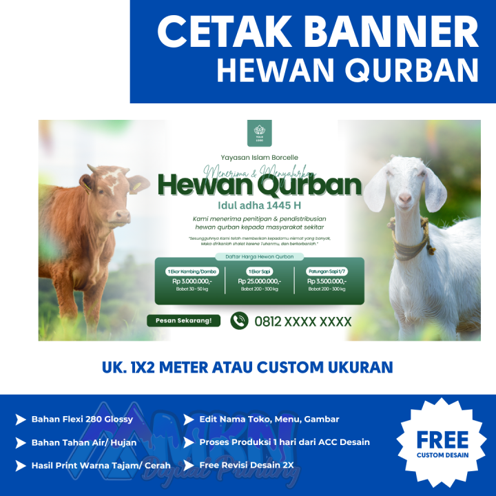Cetak Banner Spanduk Qurban Desain Kekinian Bisa Custom Lazada Indonesia