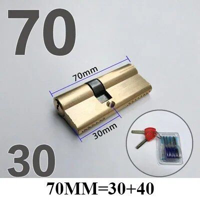 60-110MM Cylinder Hardware Door Skew Lock AB Cylinder Key Elongated ...