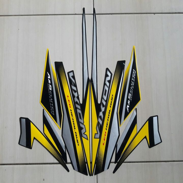 sticker striping motor Vixion 2018 Kuning | Lazada Indonesia